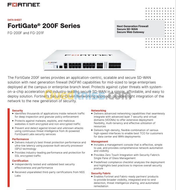 FORTIGATE FG-200F et FG-201F - Alger Algérie