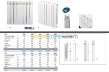 Radiateur aluminum GLOBAL FONDITAL ITALRADIATORI Boumerdès Boumerdes ...