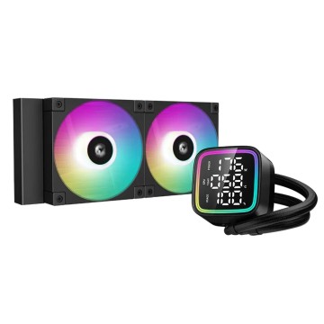 WATER COOLING DEEPCOOL LD240 ARGB BLACK AVEC ÉCRAN CPU TEMPERATURE ...