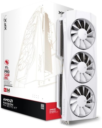 XFX QUICK SILVER RADEON RX 9070 XT WHITE MAGNETIC 16GB - PRO GAMING ...