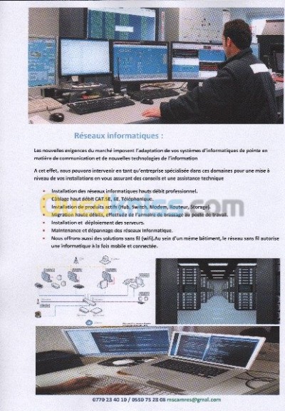 formation reseaux - Sécurité & Alarme Services - Ouedkniss.com - Algérie