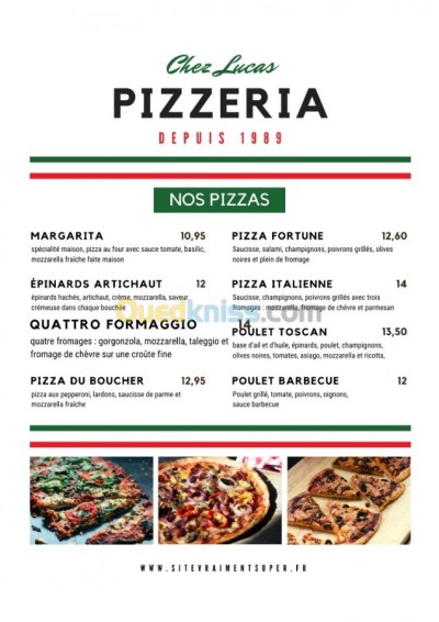 tableau menu - Services - Ouedkniss.com - Algérie