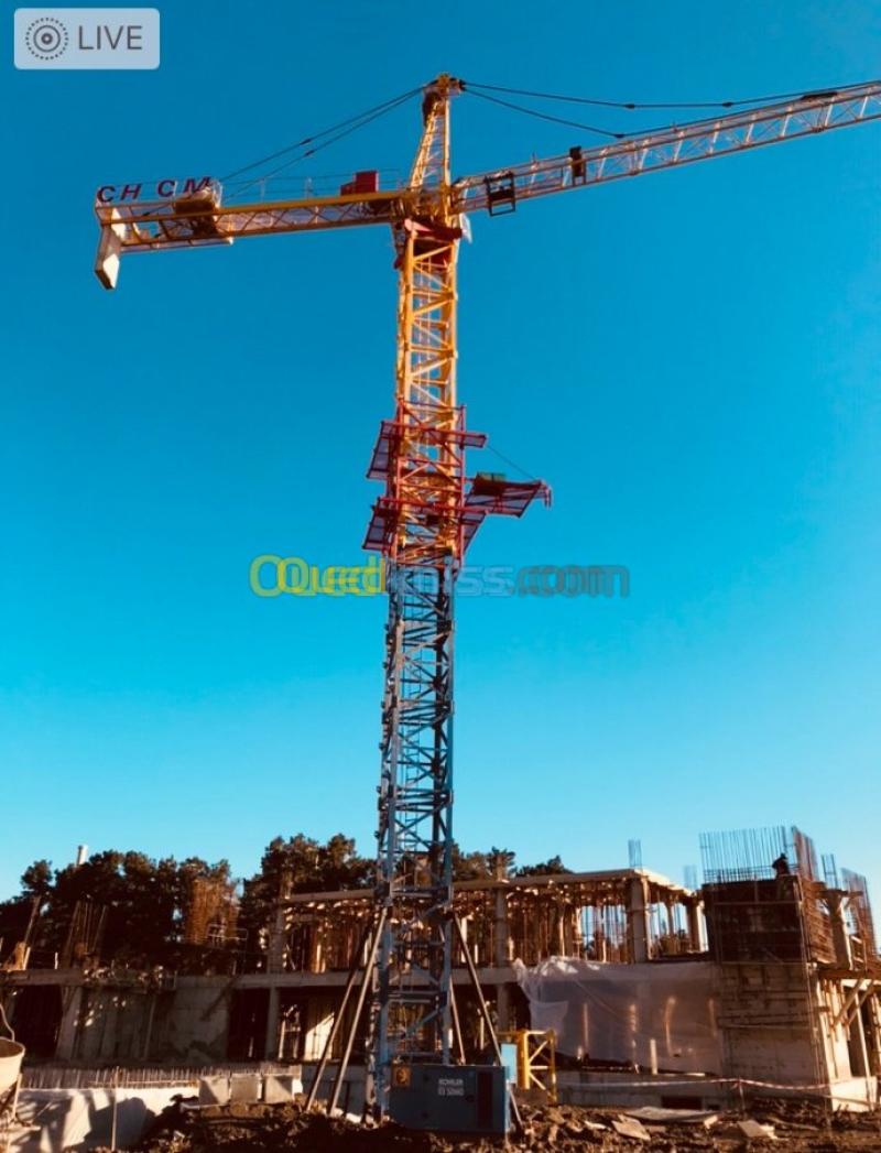 Location Grue à tour (fixe) 50 m flech