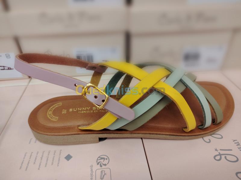 SANDALES ITALIENNES NEUVES /CUIR - قسنطينة الجزائر