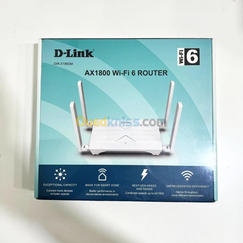 ROUTER D-LINK AX1800 WIFI 6 DIR-X1860M - DOUBLE BANDE - 1.8 Gbps - MU ...