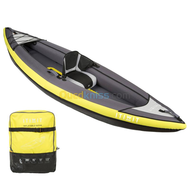 ITIWIT CANOE KAYAK GONFLABLE DE RANDONNEE 1 PLACE JAUNE - الجزائر الجزائر