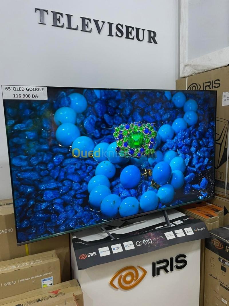 TV IRIS 65 Q7010 QLED ANDROID GOOGLE TV 65POUCES UHD 4K Alger Douera - Ouedkniss.com - Algérie