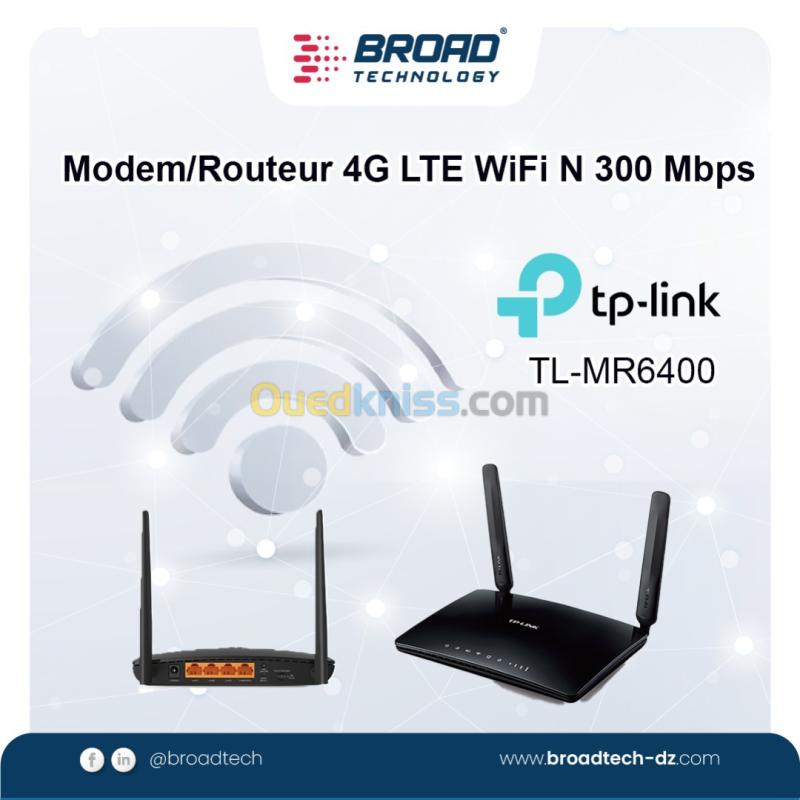 Modem/Routeur 4G LTE WiFi N 300 Mbps Réf: TL-MR6400 TP-LINK Alger Dar ...