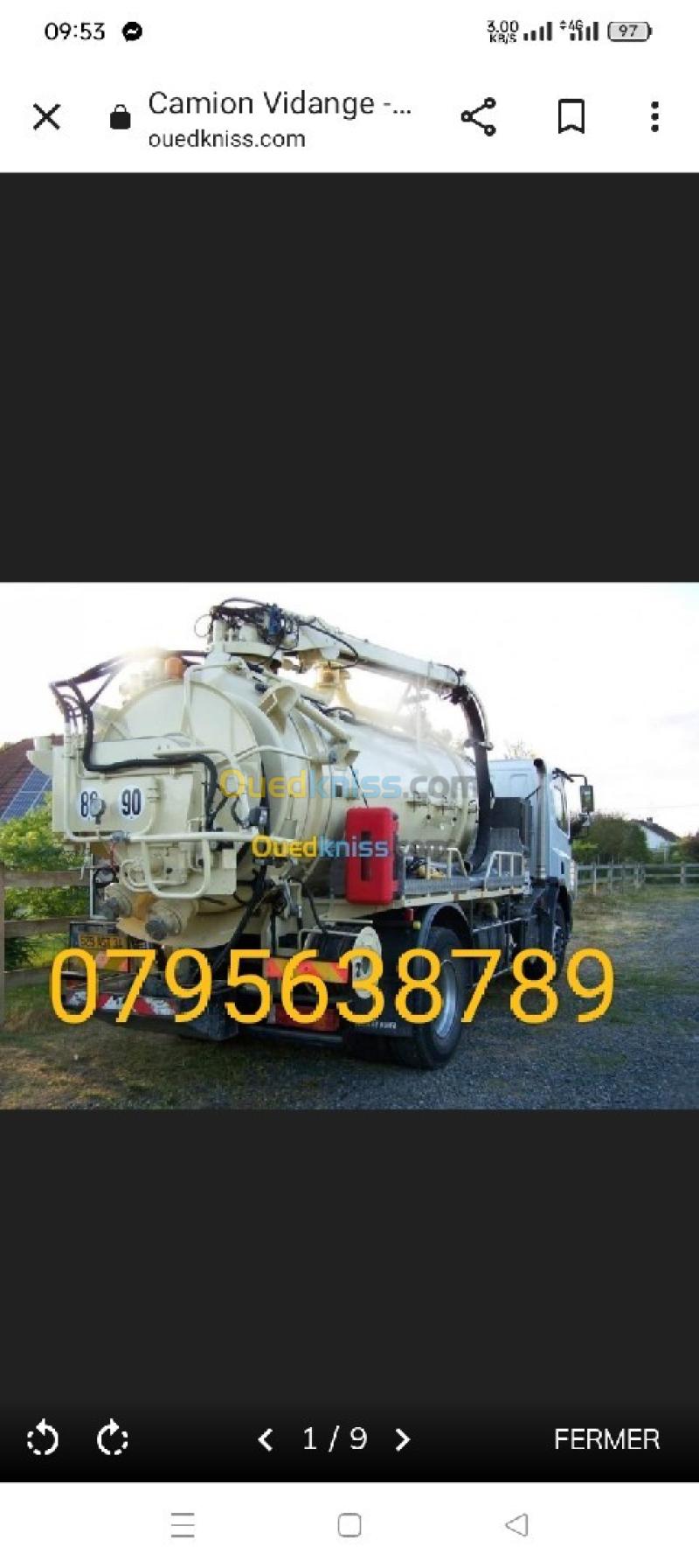 Camion vidangeur debouchage canalisation nettoyage canivou reugare ...