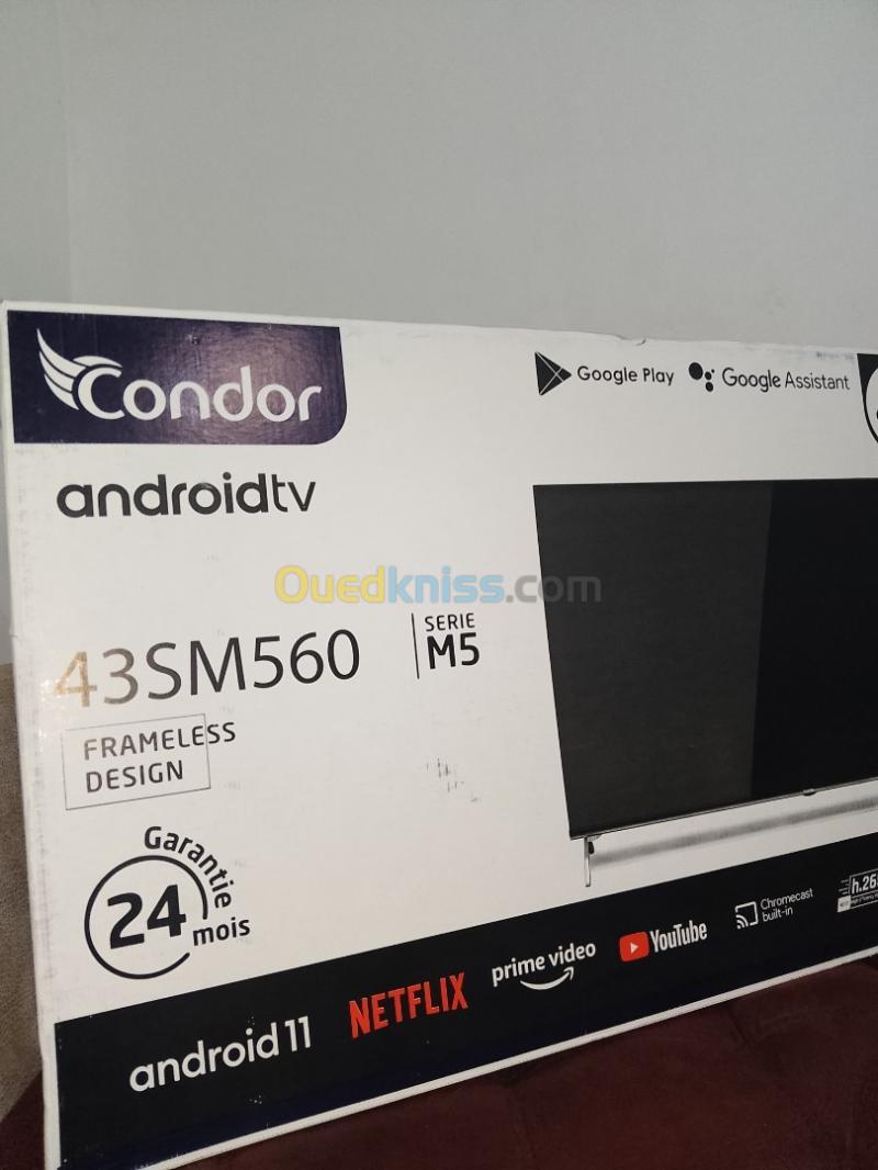 Tv Condor 43" Android 11 Hey Google télécommande magique garantie 24 ...